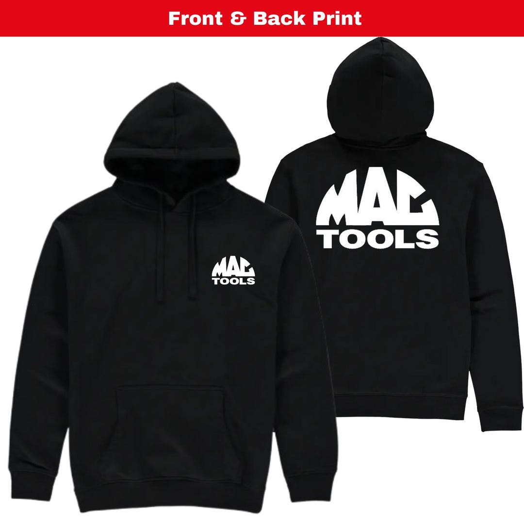 Mac Tools Inspired Hoodie Front and Back (black, Navy, Light Grey, Dark ...