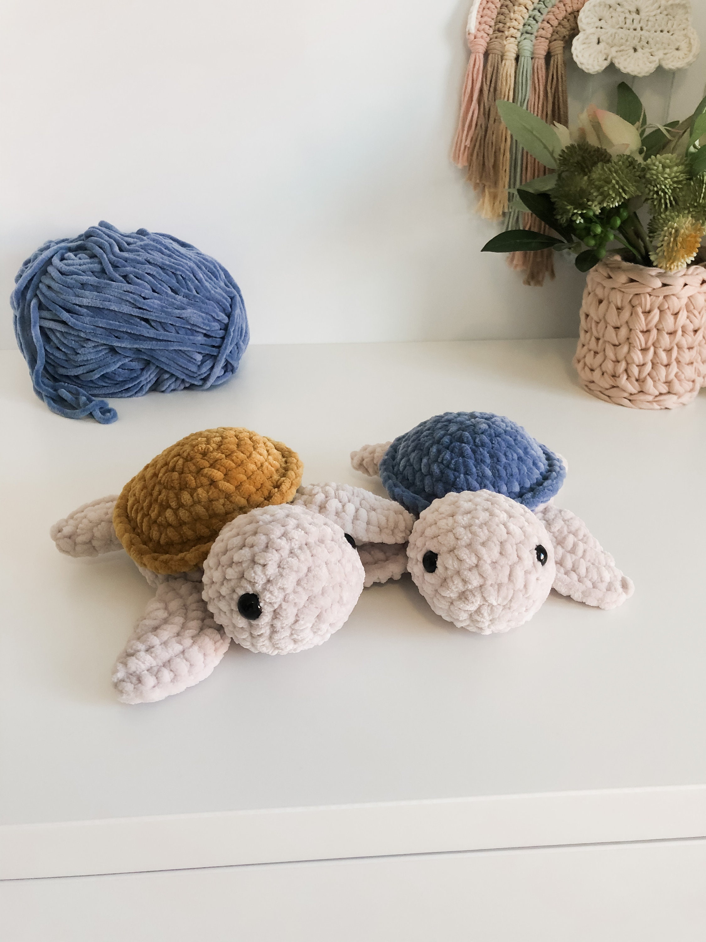 Crochet Sunflower Flower Turtle Pattern Amigurumi PDF - Etsy