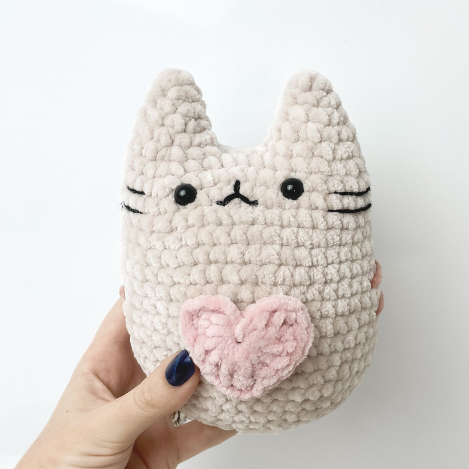 Crochet Cat With Heart Pattern Amigurumi Animal PDF - Etsy