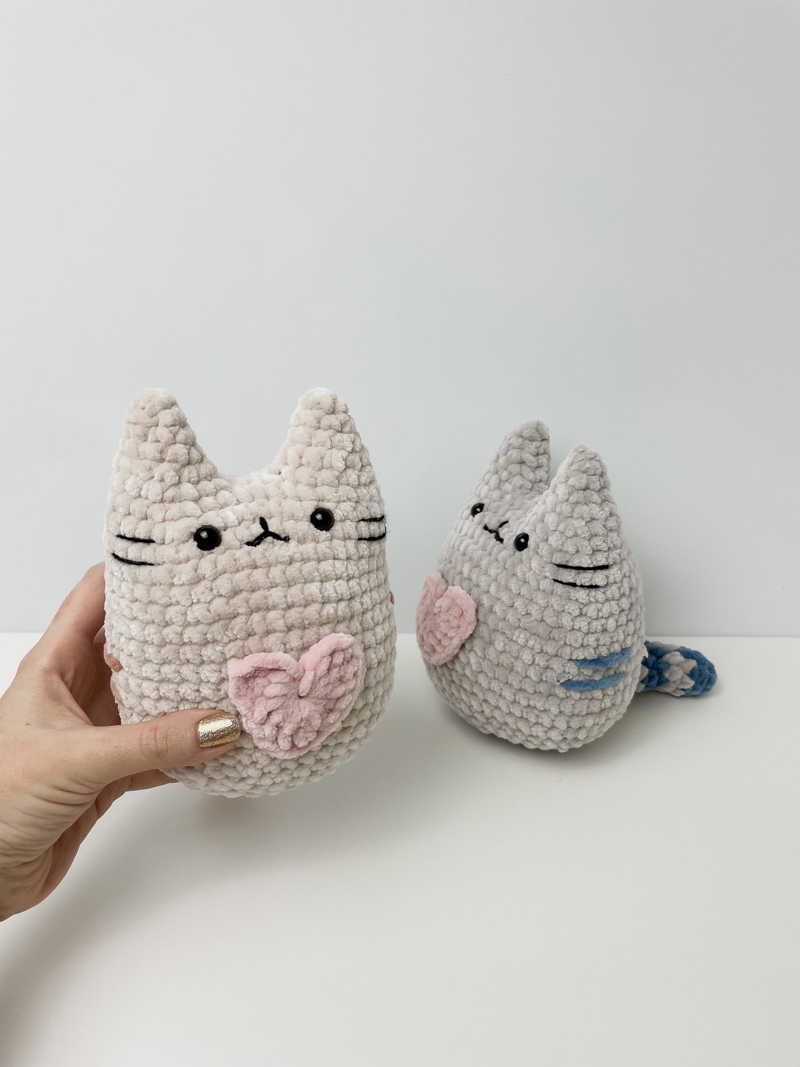 Crochet Cat With Heart Pattern Amigurumi Animal PDF - Etsy