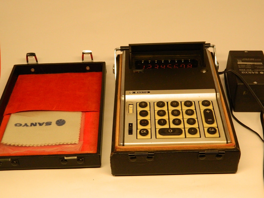 Vintage CALCULATOR, SANYO ICC-82D 1970 Iconic Portable Calculator ...