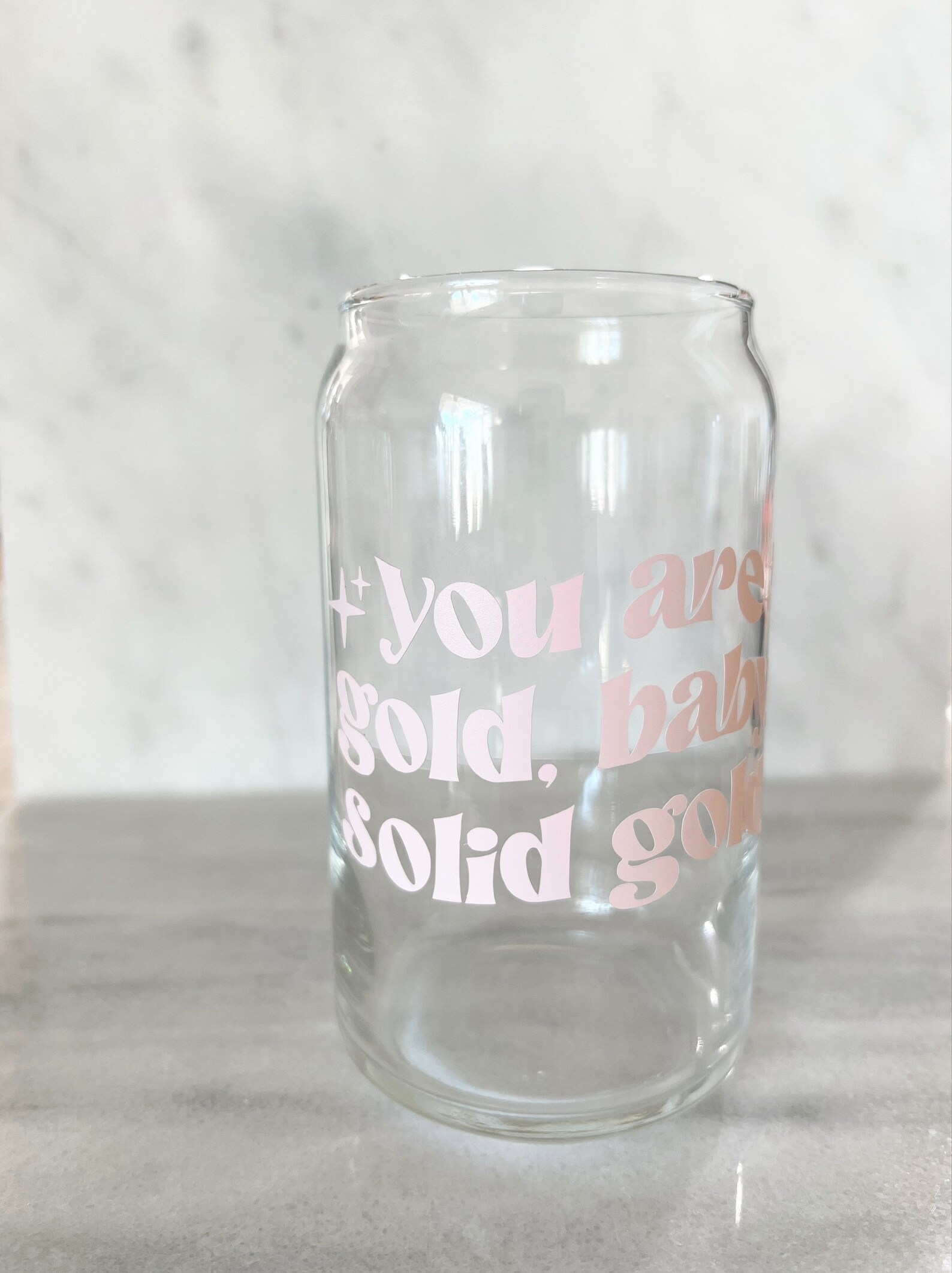You Are Gold. Baby, Solid Gold Soda Can Glass Beer Can Glass Coffee ...