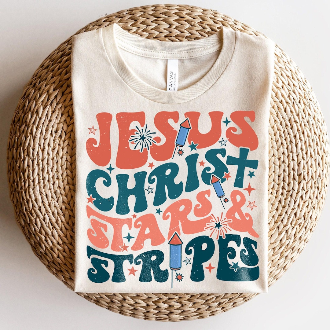 Jesus Christ Stars & Stripes, Fourth of July, Independence Day, Instant ...