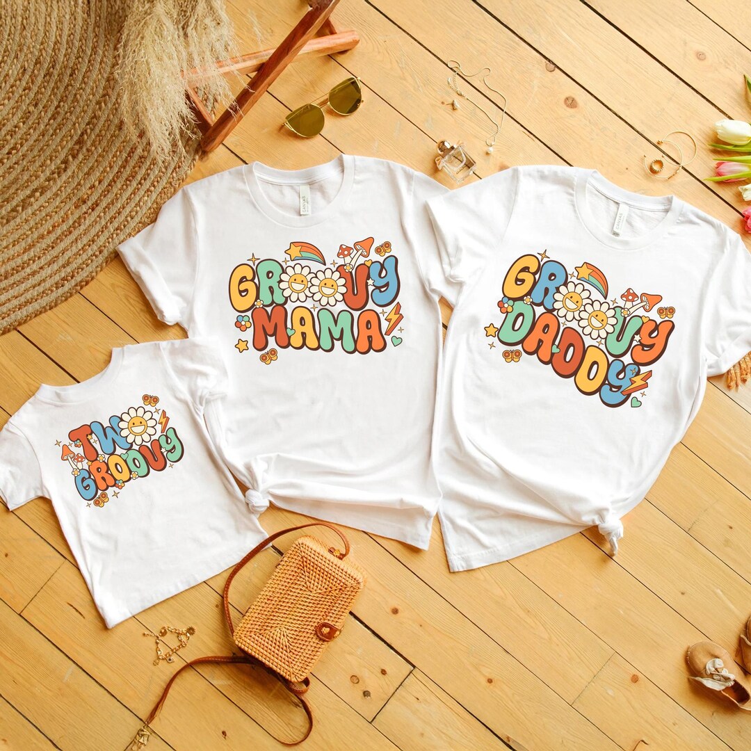 Two Groovy Family Birthday Png, Groovy 2nd Birthday, Retro Groovy Png ...