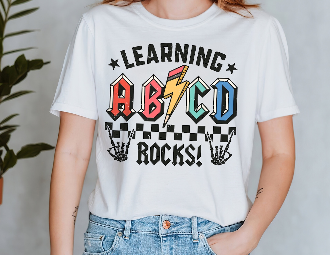 ABCD Learning Rocks Png, Pencil Lightning Bolt, Back to School, Instant ...