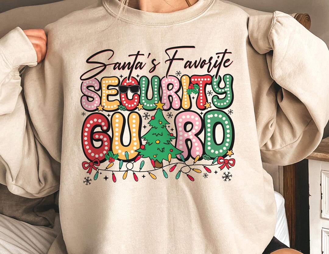 Santa's Favorite Security Guard Png, Merry Christmas, Christmas Doodle ...