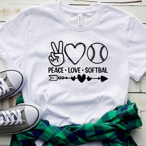 Peace Love Softball ,love Softball , Peace Hand, Sublimation Design ...
