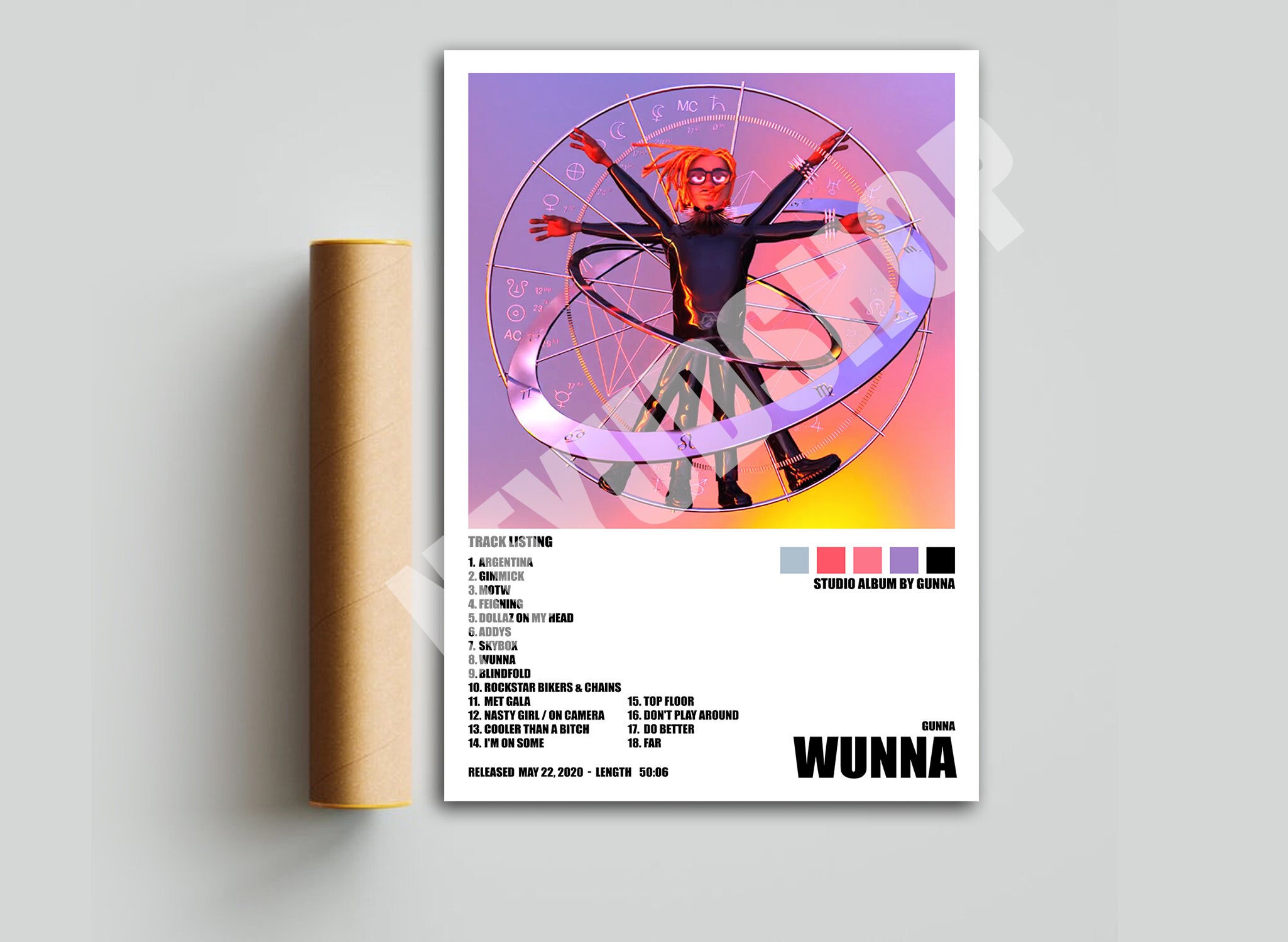 Gunna Wunna Poster Album Cover Poster Room Decor Wall Etsy