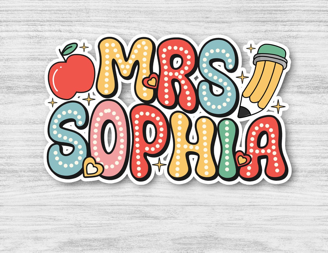 Personalized Teacher Design Png, Custom Teacher Name, Back to School ...