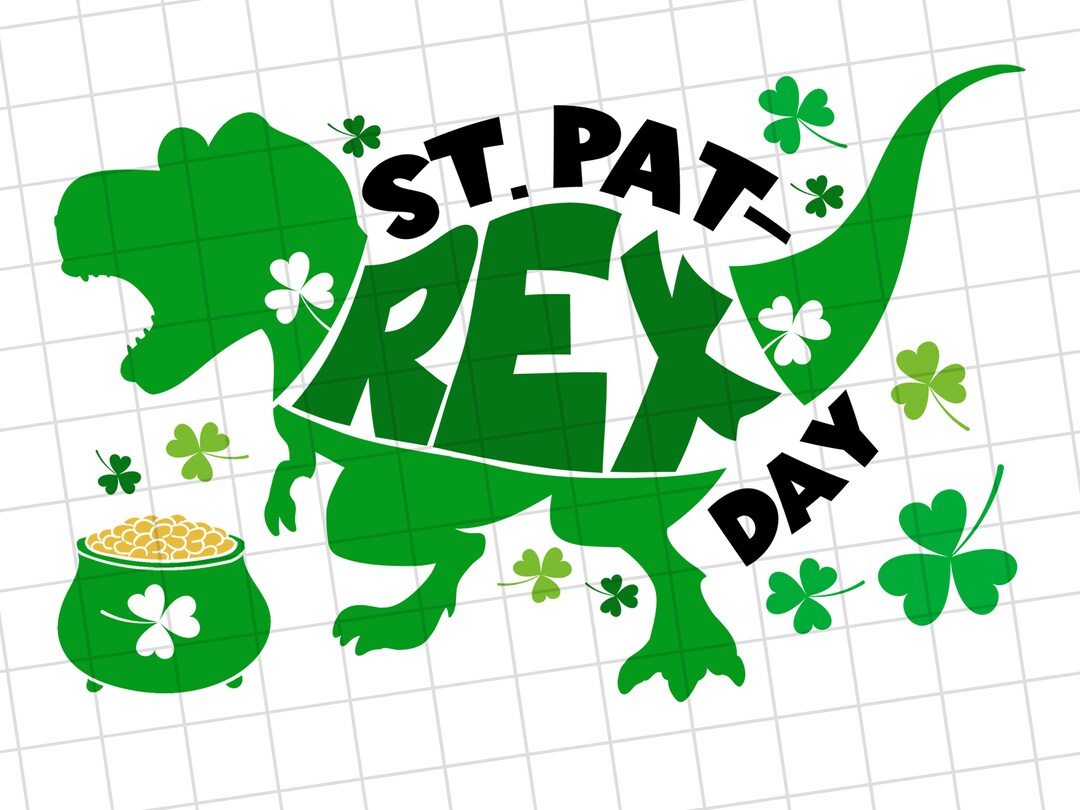 Happy St. Pat-Rex Day, Happy St. Patrick's Day, Dinosaurier T-Rex ...