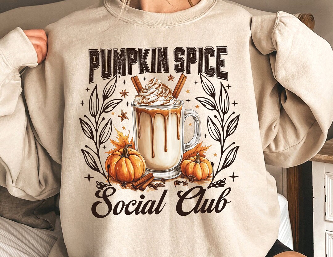 Pumpkin Spice Social Club Png, Autumn Png, Fall Png, Instant Digital ...