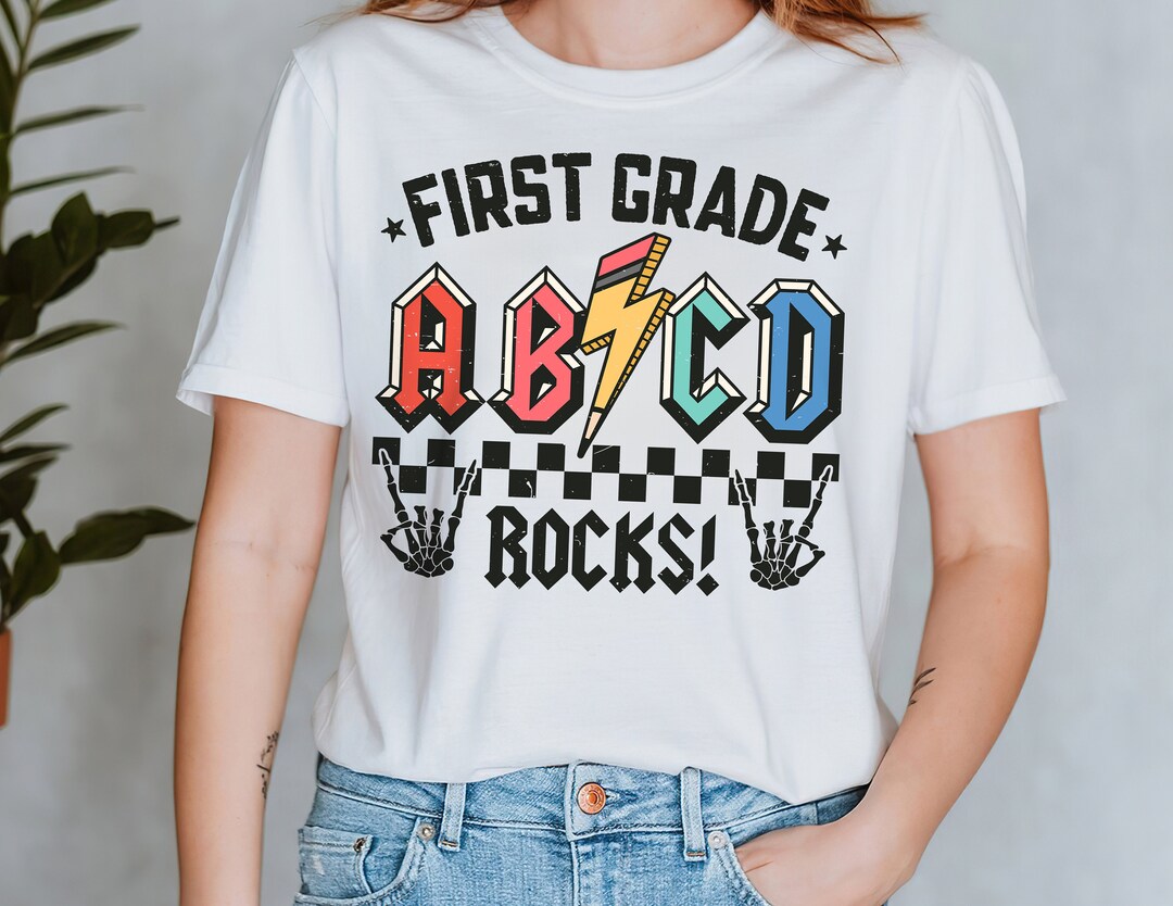 ABCD First Grade Rocks Png, Pencil Lightning Bolt, Back to School ...