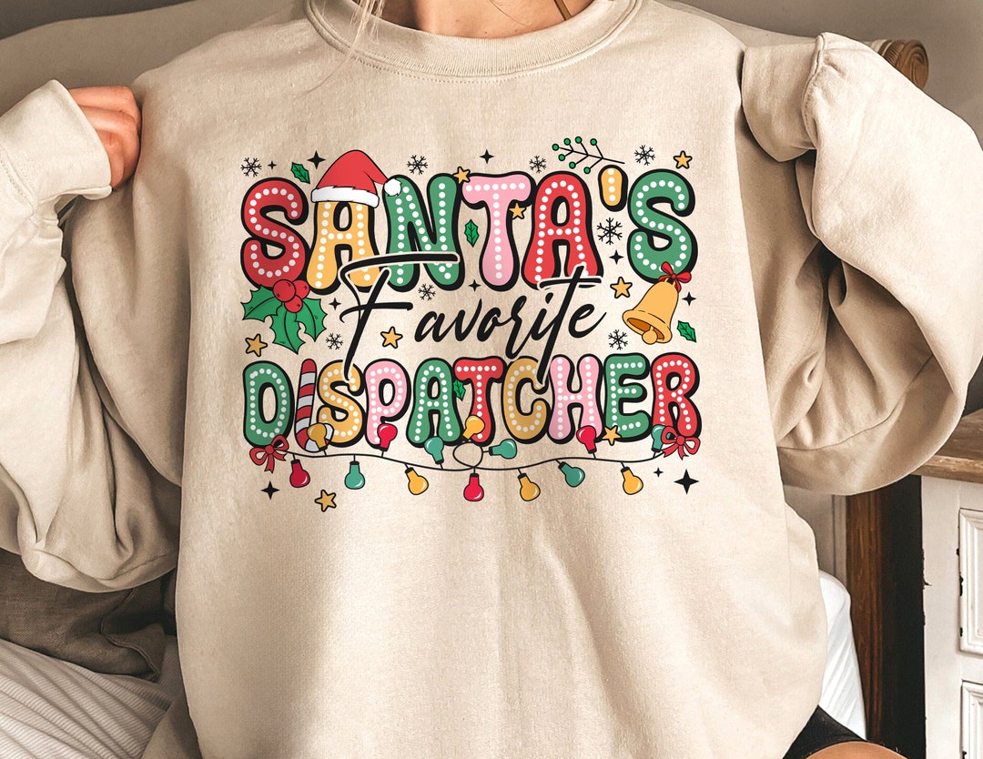 Santa's Favorite Dispatcher Png, Merry Christmas, Christmas Doodle Dots ...