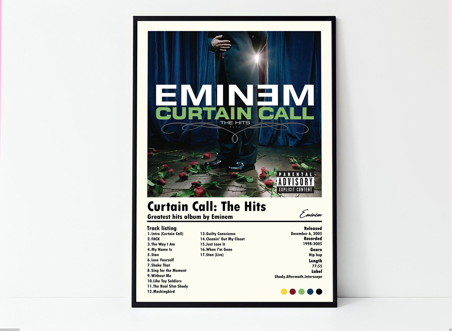 Eminem Curtain Call The Hits Poster Album Cover Poster | Etsy