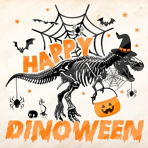 Happy Dinoween,dinosaur Halloween, Dinosaur Skeleton , Dinosaur ...