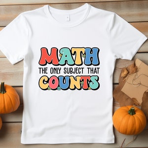 Math the Only Subject That Counts ,math Teacher Gift,math Lover, Gift ...