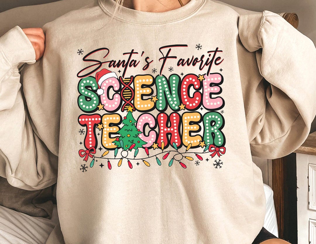 Santa's Favorite Science Teacher Png, Merry Christmas, Christmas ...