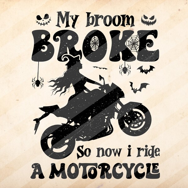 Witch on a Motorcycle - Etsy