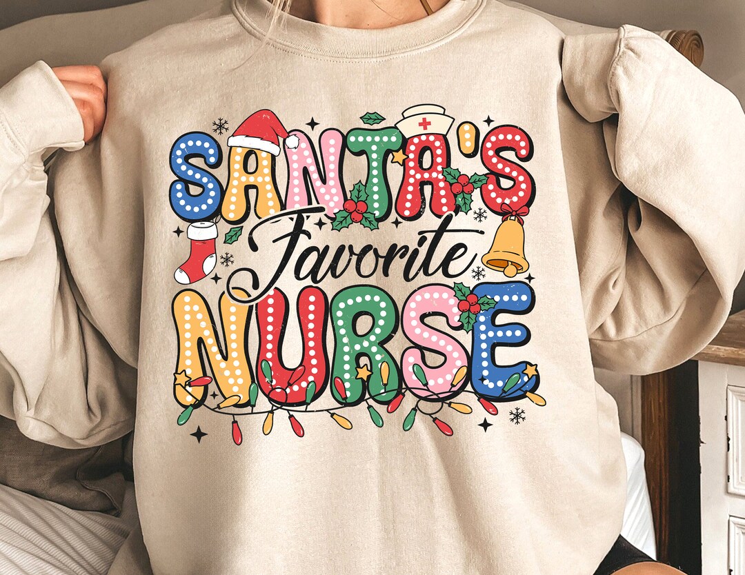 Santa's Favorite Nurse Png, Merry Christmas, Christmas Nurse Png ...