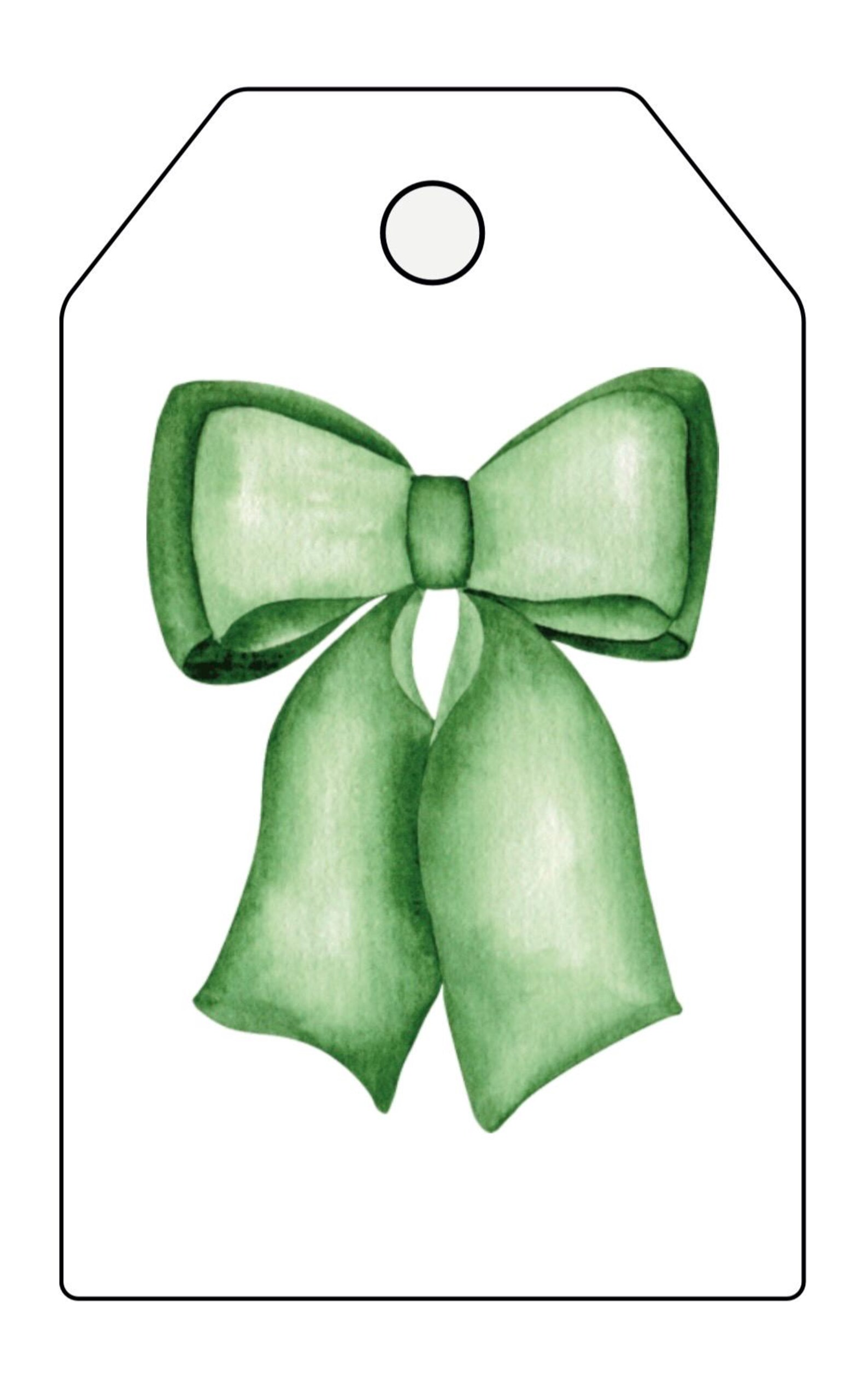 Christmas Bow Gift Tags – Printable Holiday Tags | Instant Download - Etsy