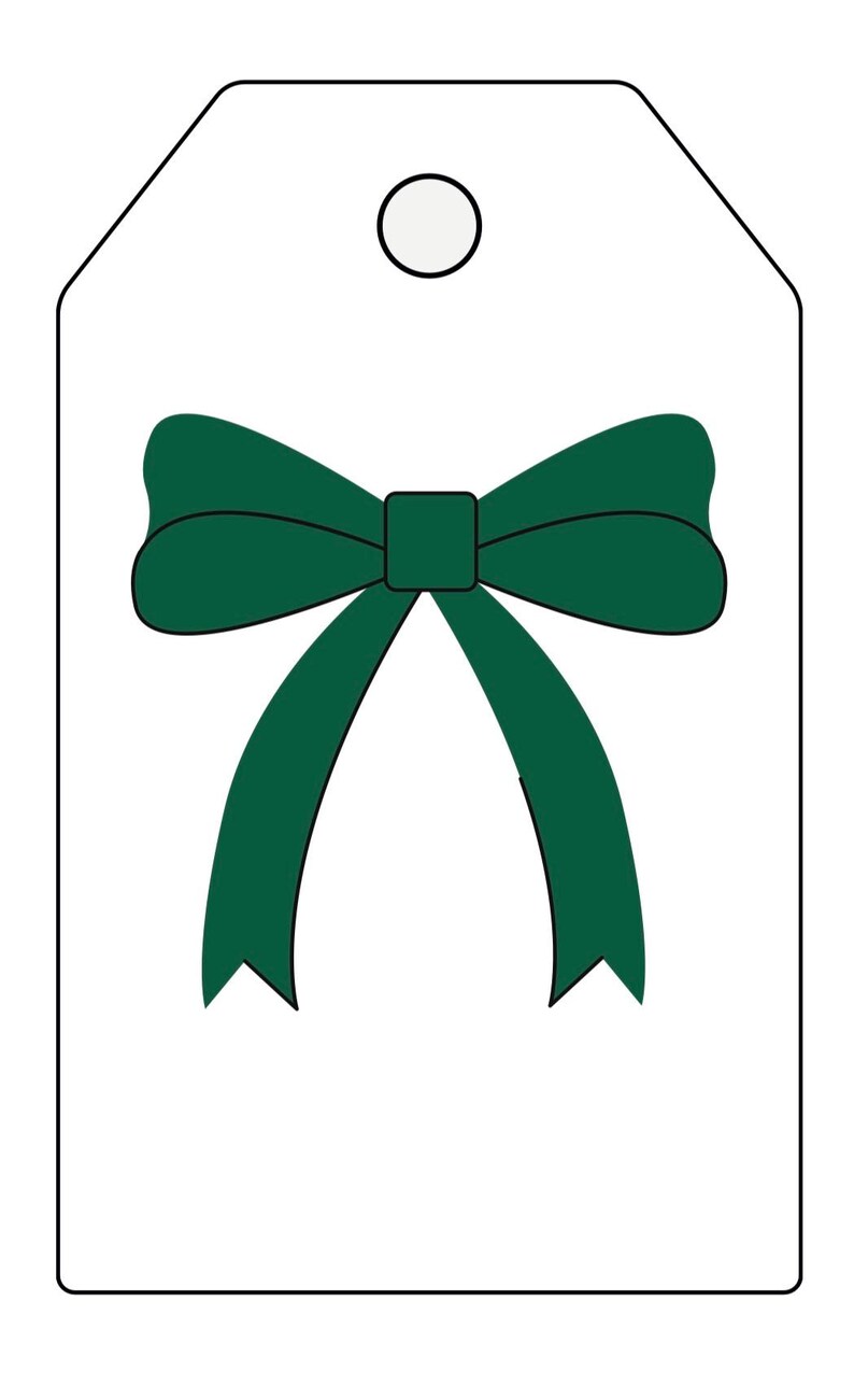 Christmas Bow Gift Tags – Printable Holiday Tags | Instant Download - Etsy