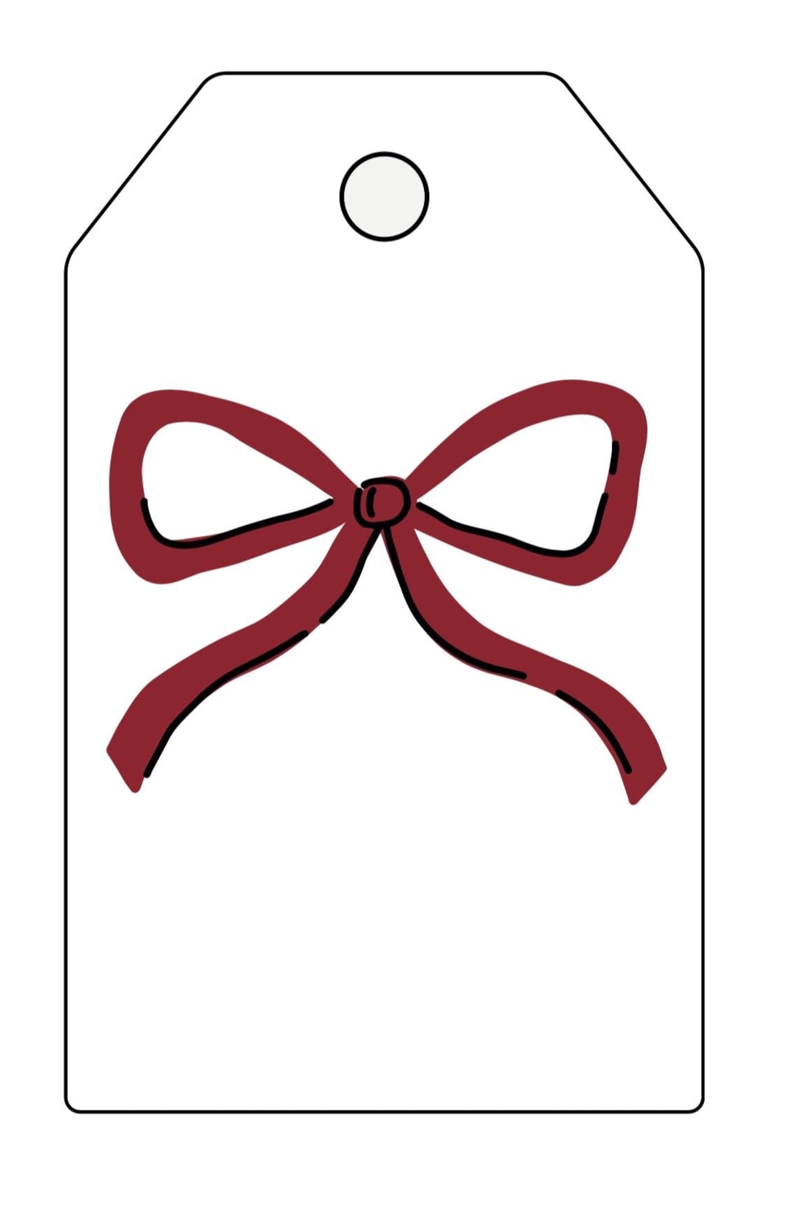 Christmas Bow Gift Tags – Printable Holiday Tags | Instant Download - Etsy