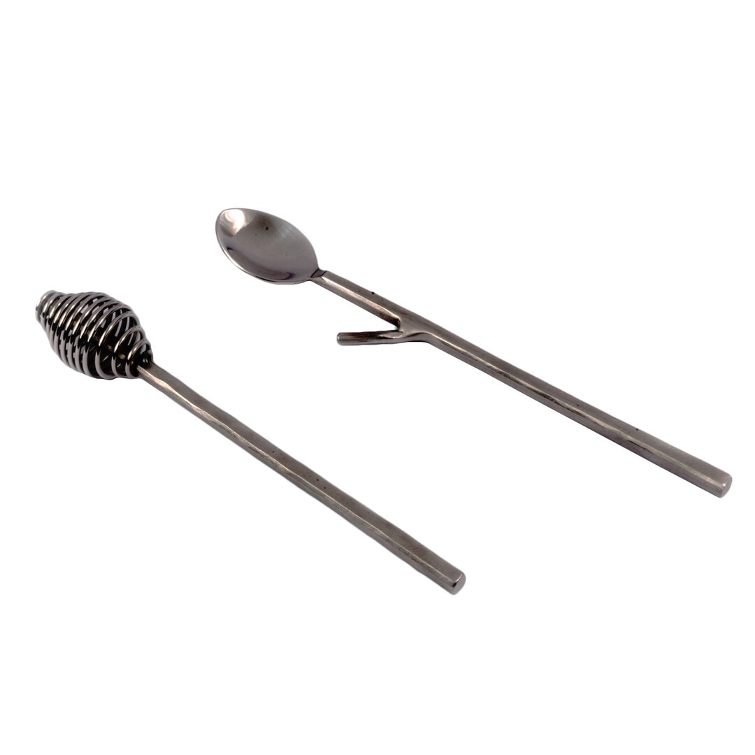 Nascent Steel Jason Design Honey Dipper & Jam Spoon Set 2 Pc. - Etsy