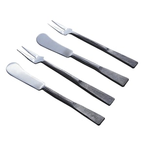 Nascent Steel Celia Cheese Spreader & Fork 4 Pc. Set - Etsy