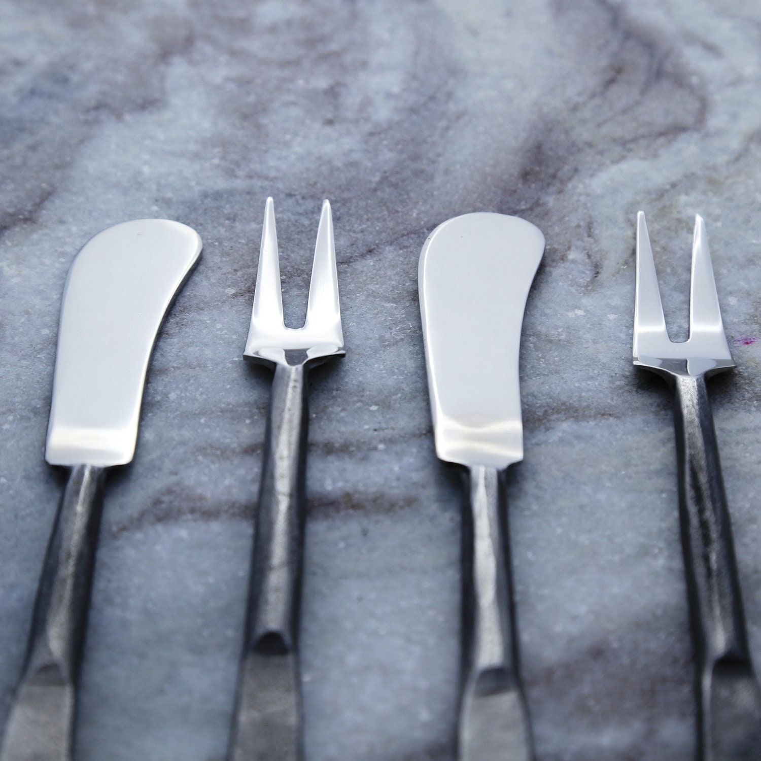 Nascent Steel Celia Cheese Spreader & Fork 4 Pc. Set - Etsy