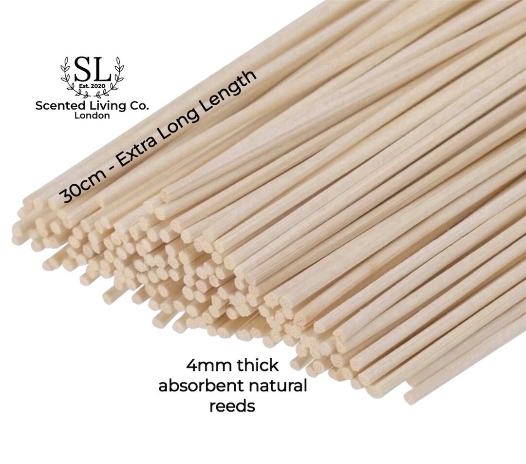 Natural 30cm X 4mm Rattan Diffuser Reed Sticks, Premium Replacement ...