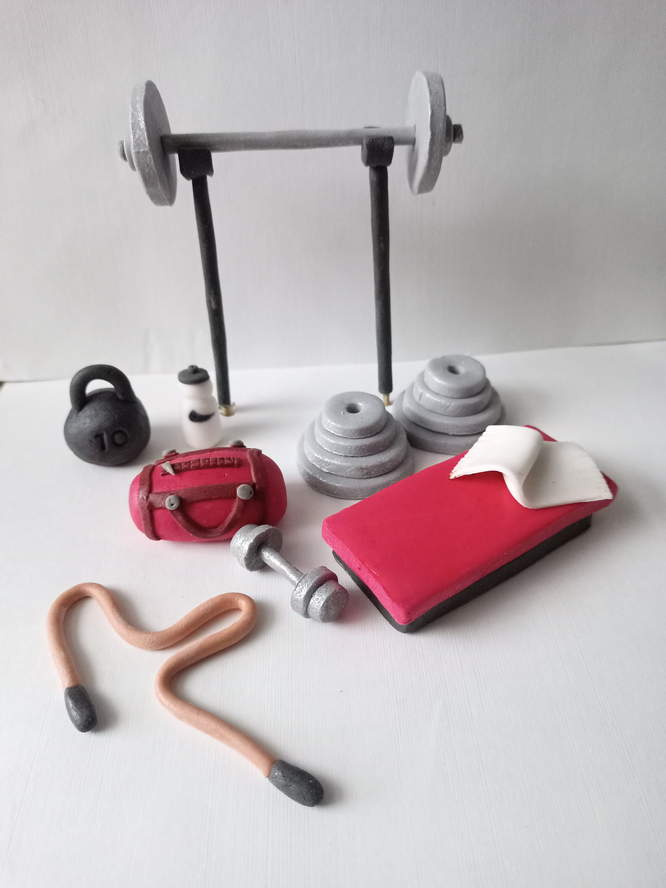 Edible Gym Equipment Set in Any Colour Fitness Weightlifting Exercise ...