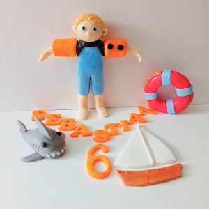 Personalized Swimming Cake Topper - Etsy UK