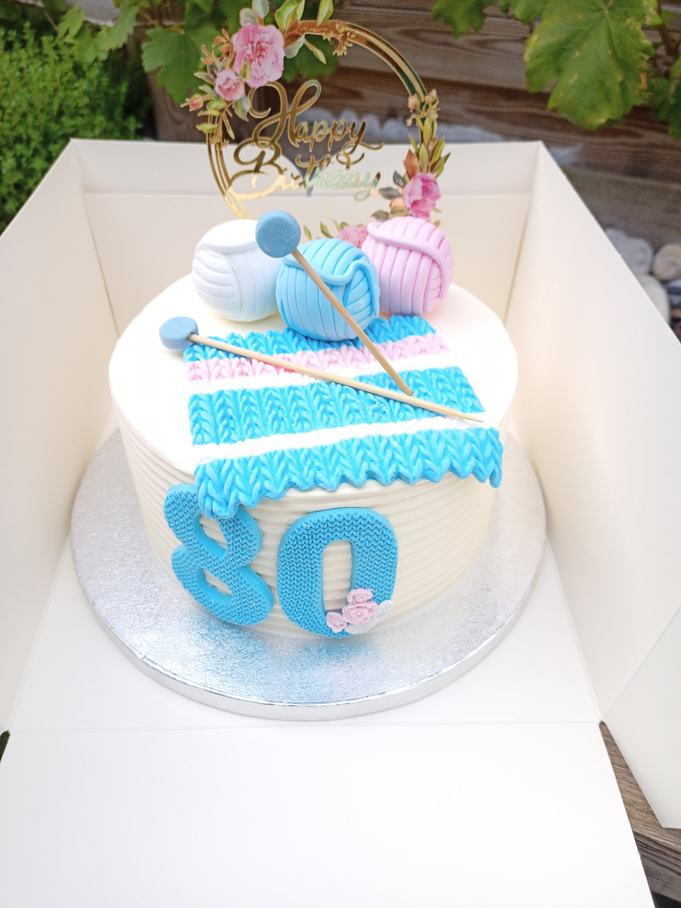 Wool Ball Yarn Knitting Edible Gum Paste Cake Topper Set - Etsy UK