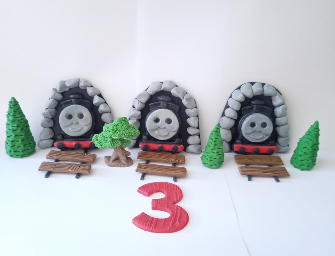 Thomas the Train Cake Topper Set Edible Sugar Paste - Etsy UK