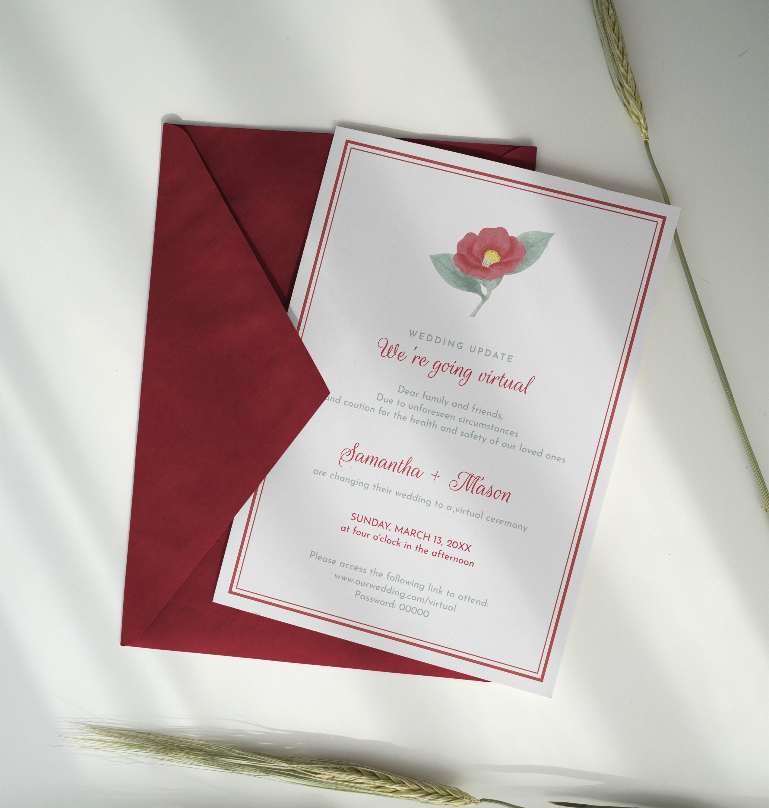 Virtual Wedding Invitation Printable Zoom Wedding Invitation - Etsy