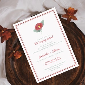 Virtual Wedding Invitation Printable Zoom Wedding Invitation - Etsy