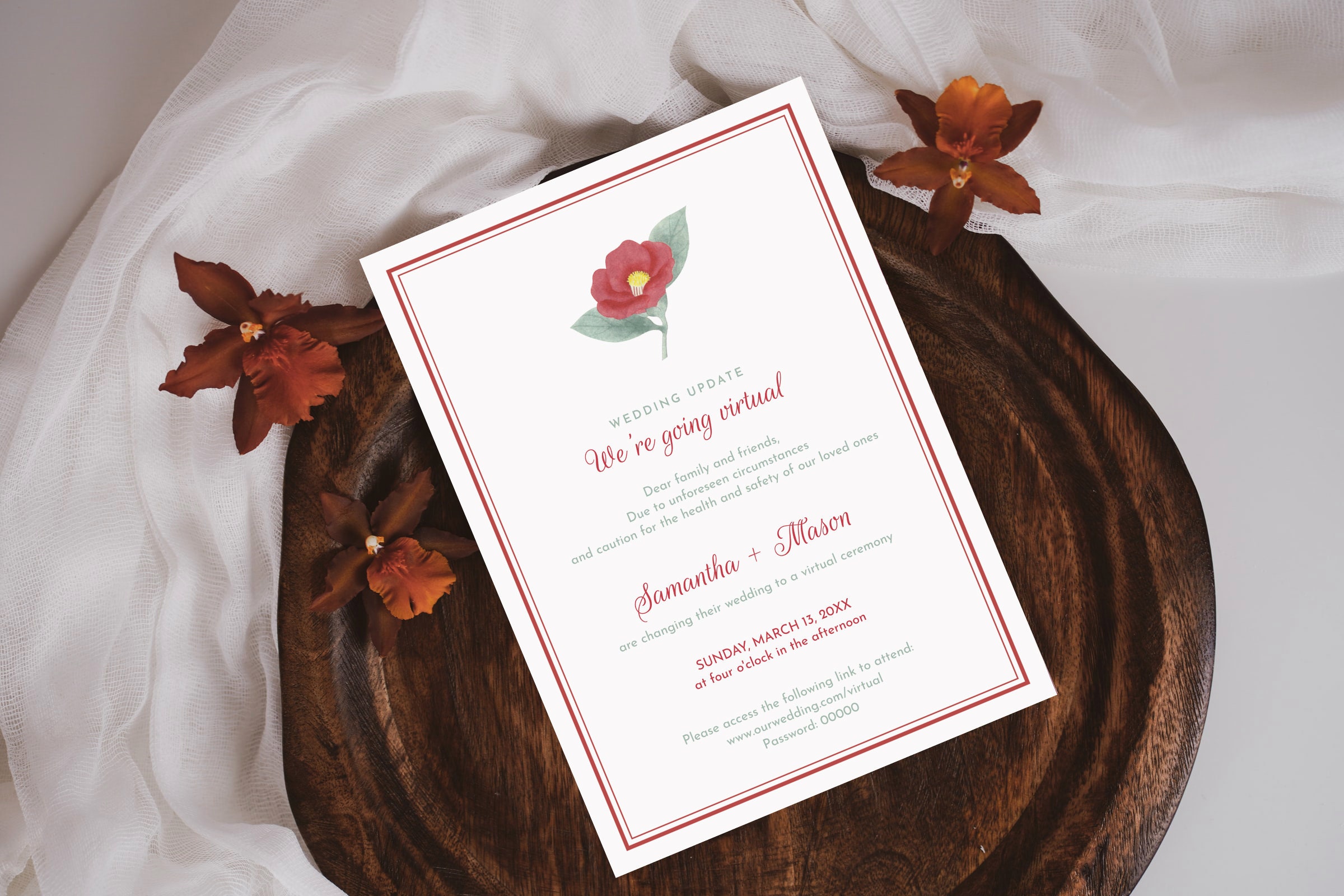 Virtual Wedding Invitation Printable Zoom Wedding Invitation - Etsy