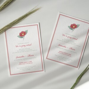 Virtual Wedding Invitation Printable Zoom Wedding Invitation - Etsy