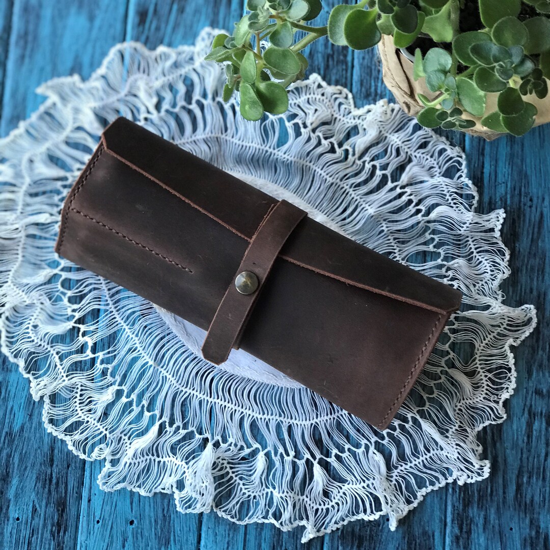 Personalized Lether Pen Pouch, Custom Artist Roll, Customize Leather ...
