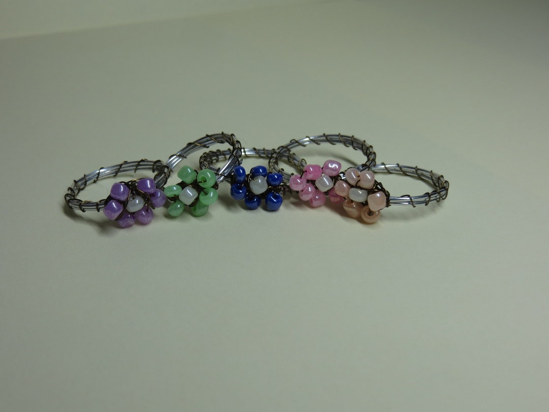Flower Wire Wrap Rings - Etsy