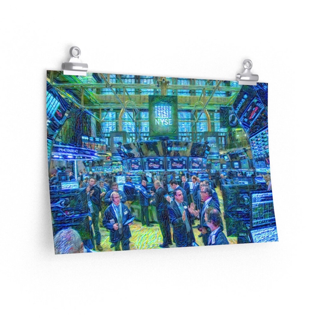 New York Stock Exchange (NYSE) Floor (poster, Matte, 18"x12") [free ...