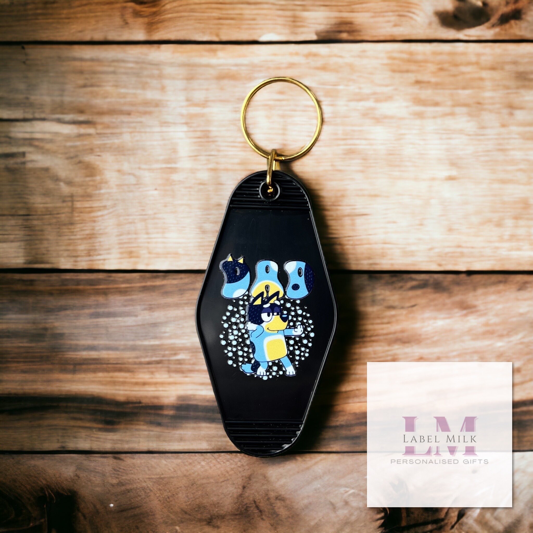 Personalised Bluey Motel Keyrings Bluey Mum Bluey Dad Motel - Etsy UK