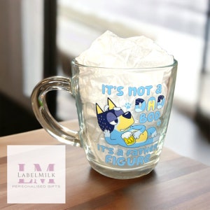 Bluey Glass Mug, Bluey Cup, Bluey Dad Gift, Mugs for Dad, Fathers Day ...