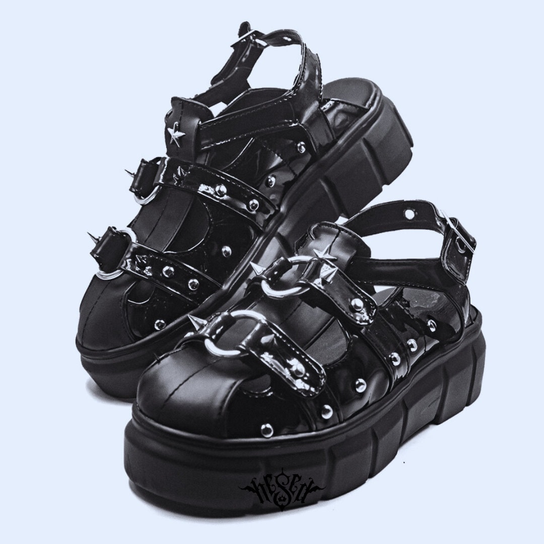 Star Sandals | Vegan Handmade Chunky Goth Footwear, Handmade Punk Style ...