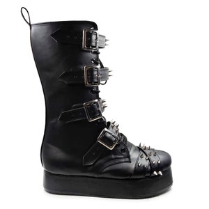 Vampire Boots Platform Boots With Wings Gothic Shoes Vegan - Etsy