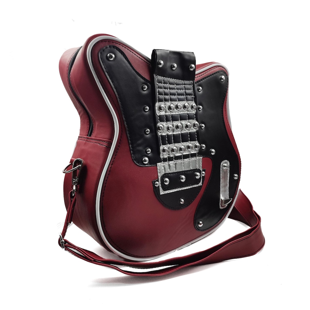 Guitar Shaped Bag | Convertible Vegan Backpack, Handmade Guitar Design ...
