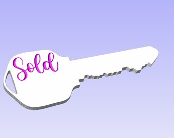 Realtor Key Sold Sign Laser Cut File - Etsy