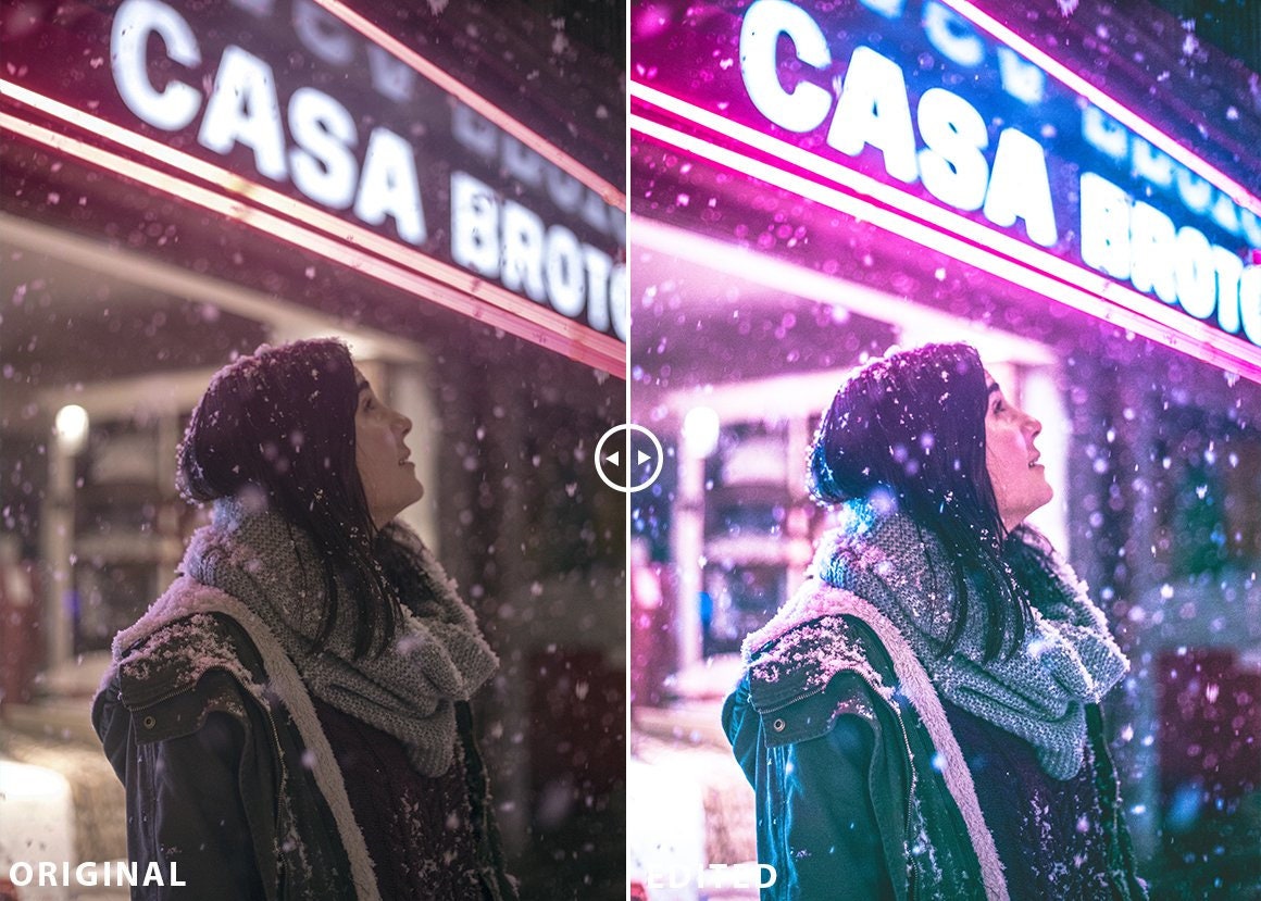 Neon Light Presets Presets & Camera Raw,night Preset, Photo Filters ...