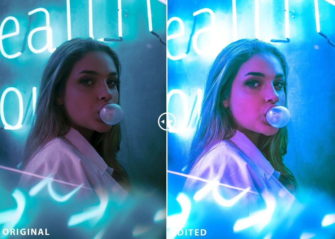 Neon Light Presets Presets & Camera Raw,night Preset, Photo Filters ...