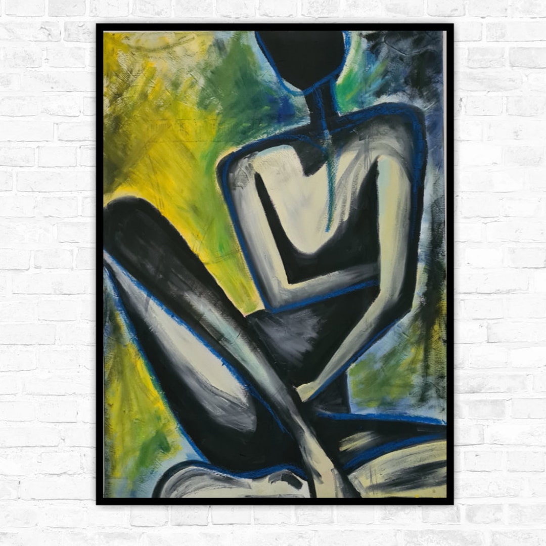 Original Oil Painting Abstract Female Body - Etsy